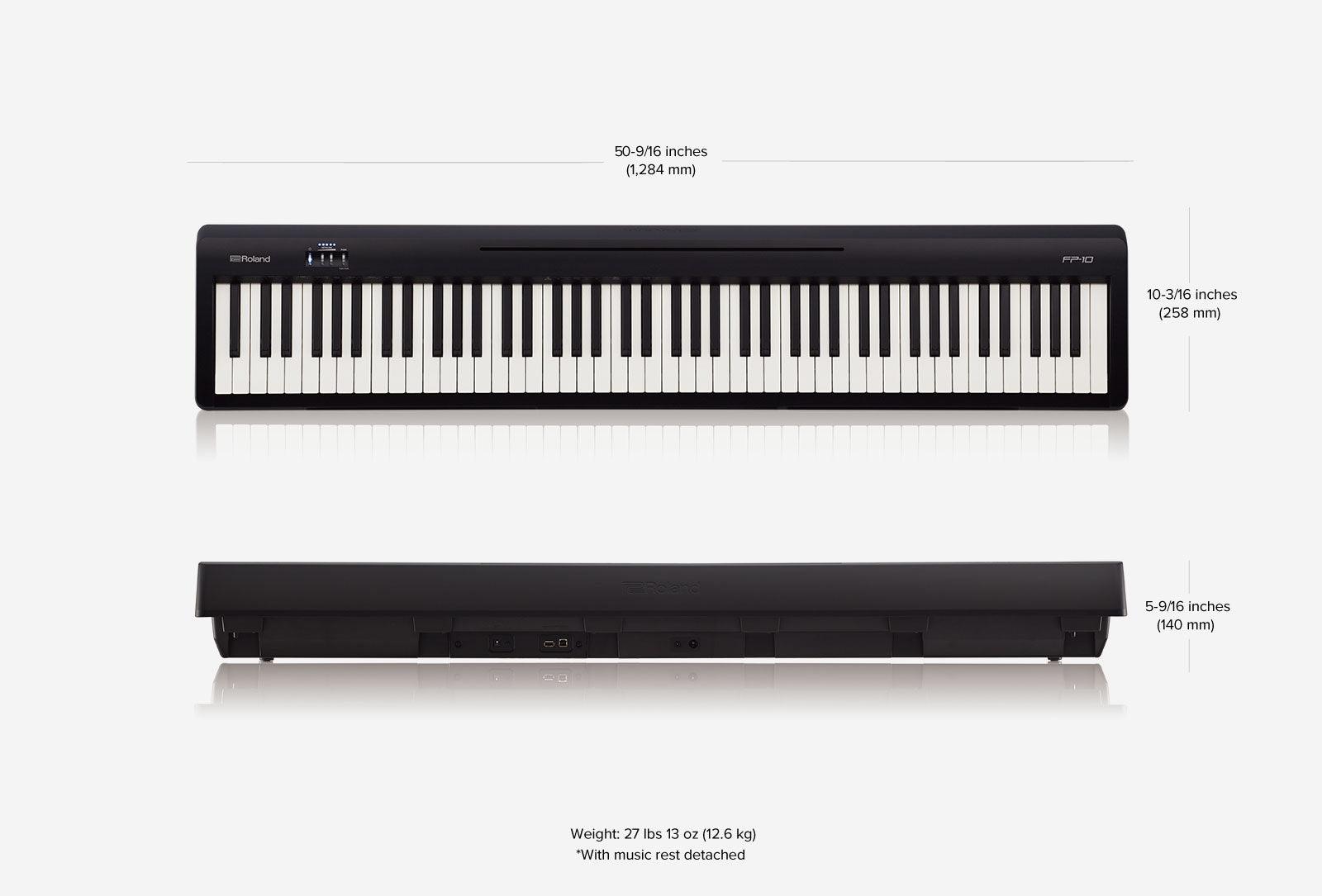 Piano Digital Roland Fp-10-Bk - The Music Site
